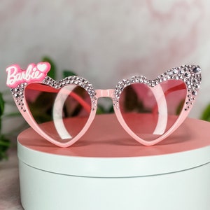 The Sweetheart Sunnies Barbie Heart Rhinestone Sunglasses for - Etsy
