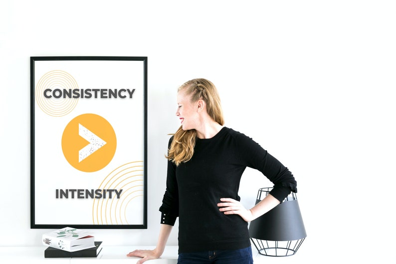 Consistency is Greater Than Intensity, Inspirational Quote, Values ...