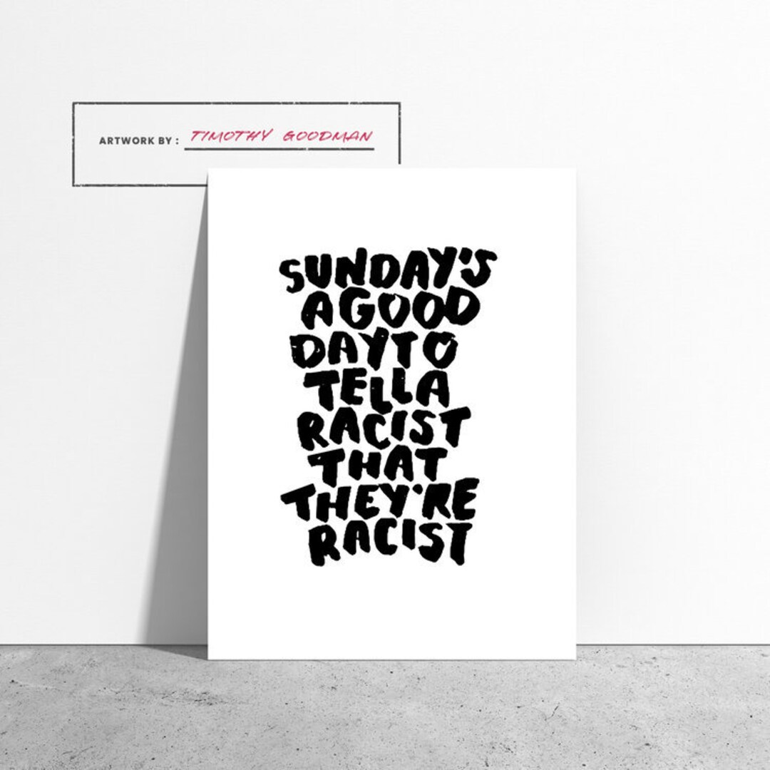 Sunday's a Good Day. Artist: Timothy Goodman Poster - Etsy Österreich