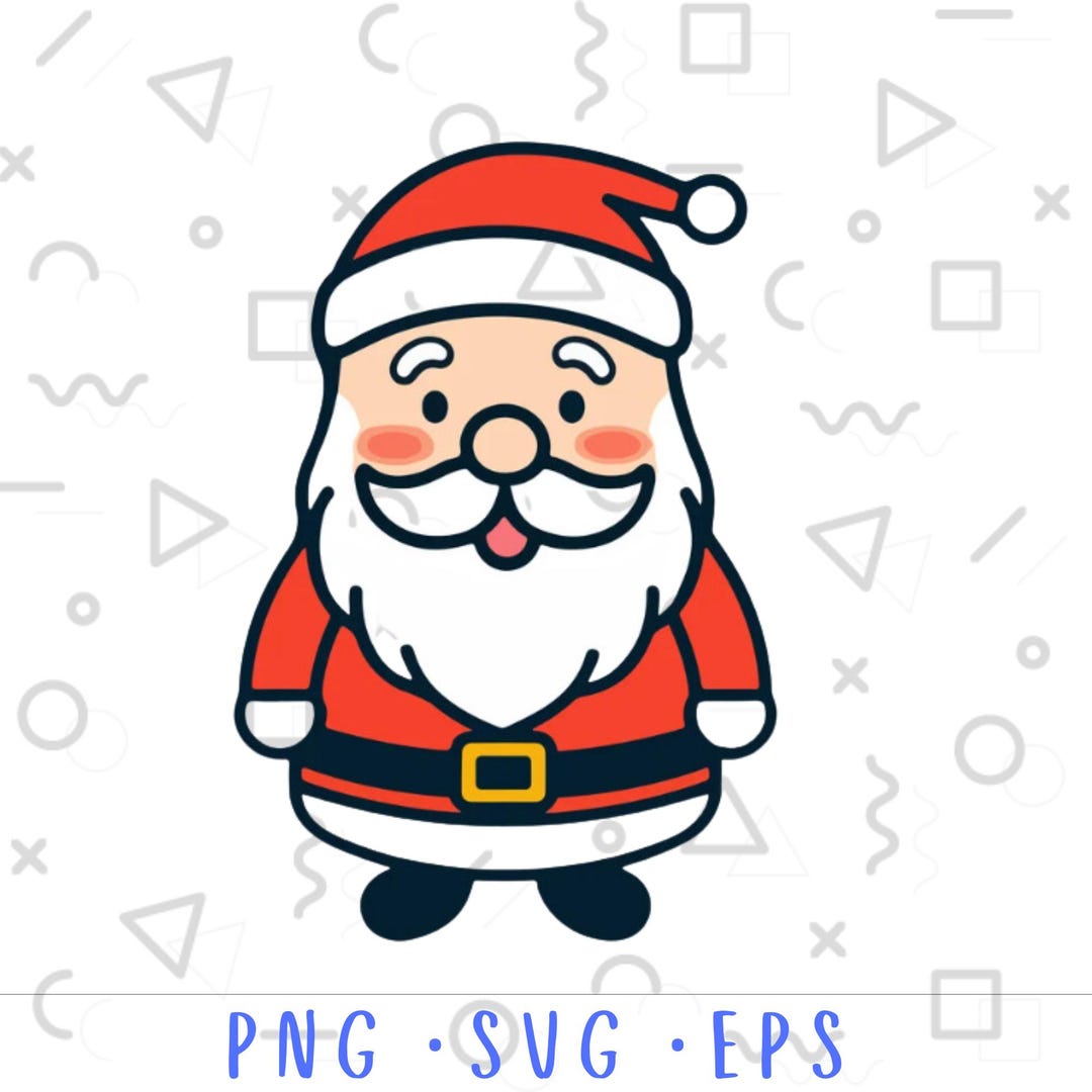 Hand-drawn Jolly Santa Claus - Unique Festive Holiday Art for Decor and ...