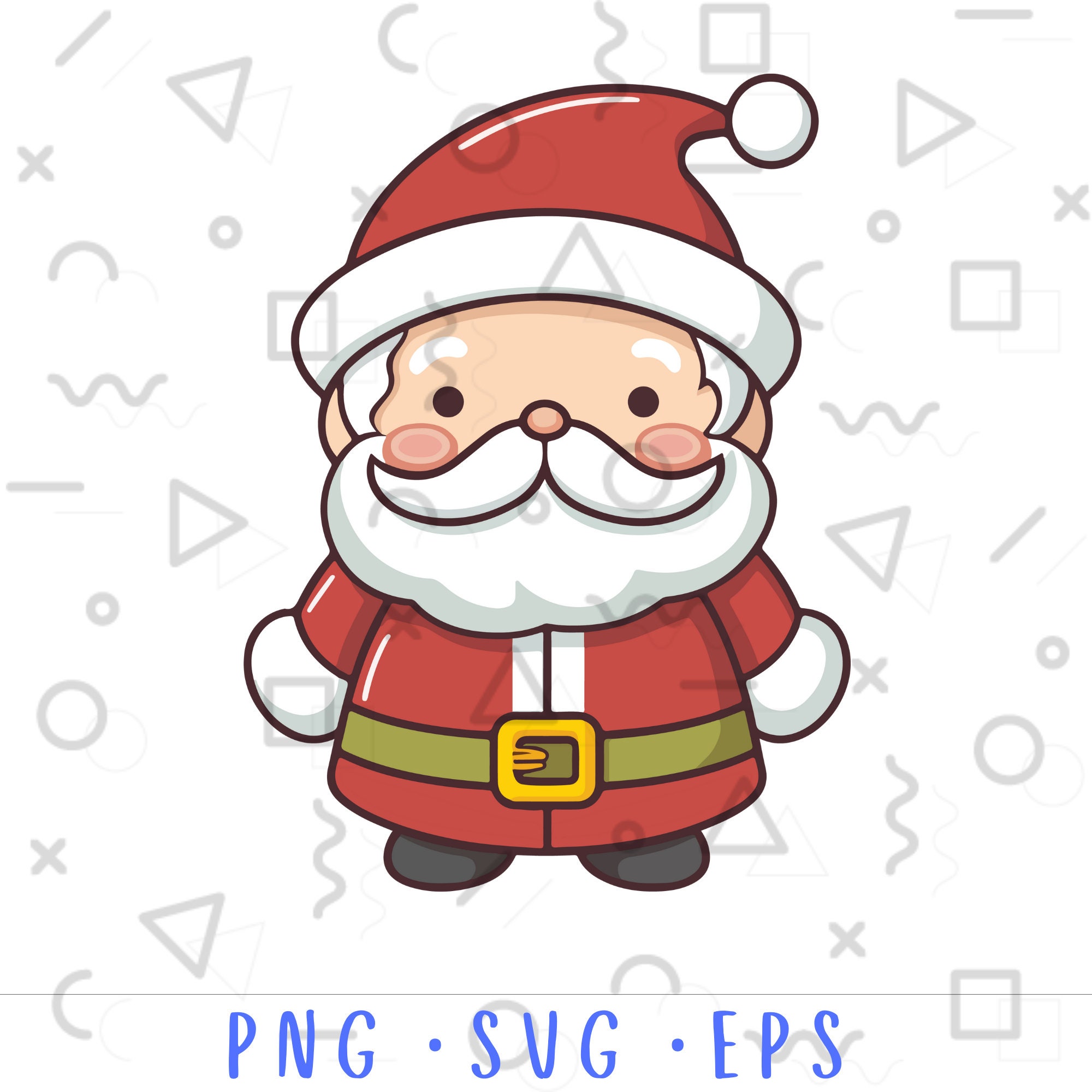 Santa Claus, Simple Vector Illustration, Hand-drawn Jolly Santa Claus ...