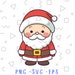 Santa Claus, Simple Vector Illustration, Hand-drawn Jolly Santa Claus ...