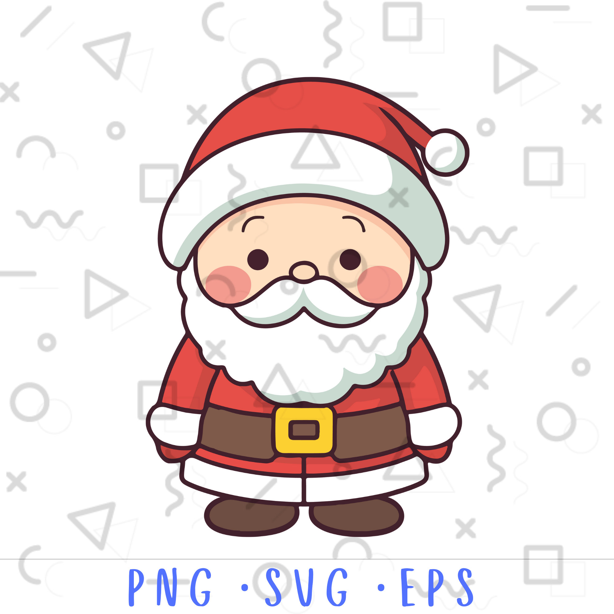 Santa Claus, Simple Vector Illustration, Hand-drawn Jolly Santa Claus ...