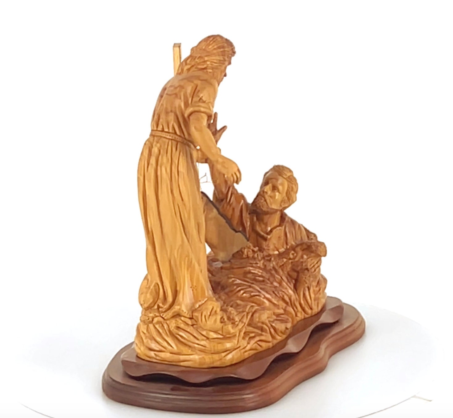 Jesus Christ Walks on Water, Pulling Disciple Saint Peter Out of Storm ...