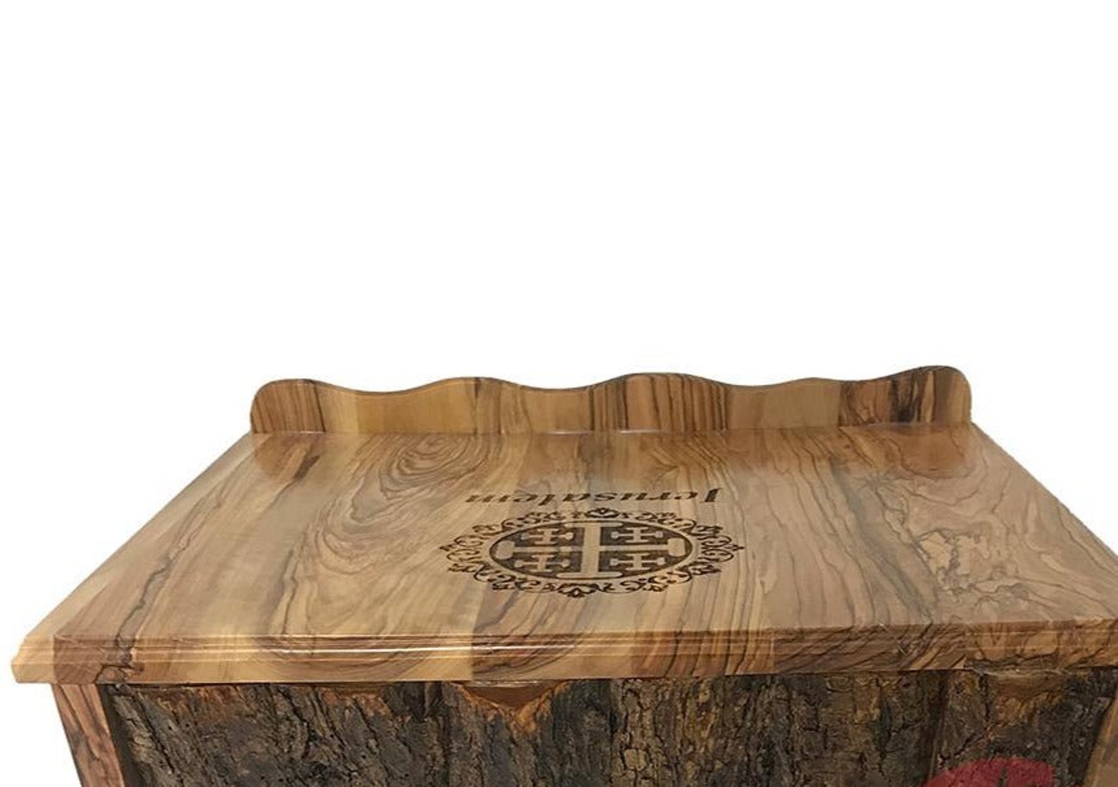 Olive Wood Bible Stand With Jerusalem Cross Graving, Church Alter ...