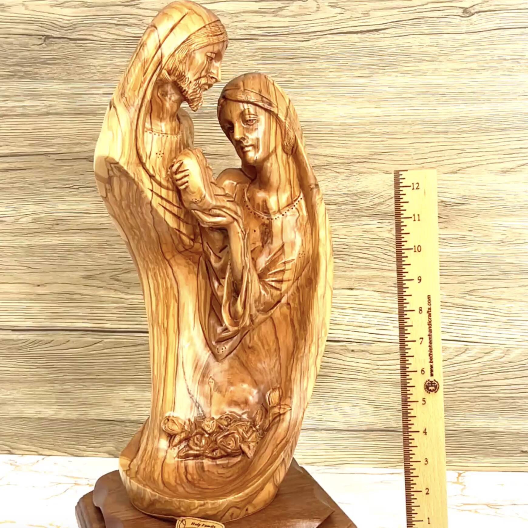 Nativity Sculpture With Holy Family, 18" Masterpiece Carving, Hand ...