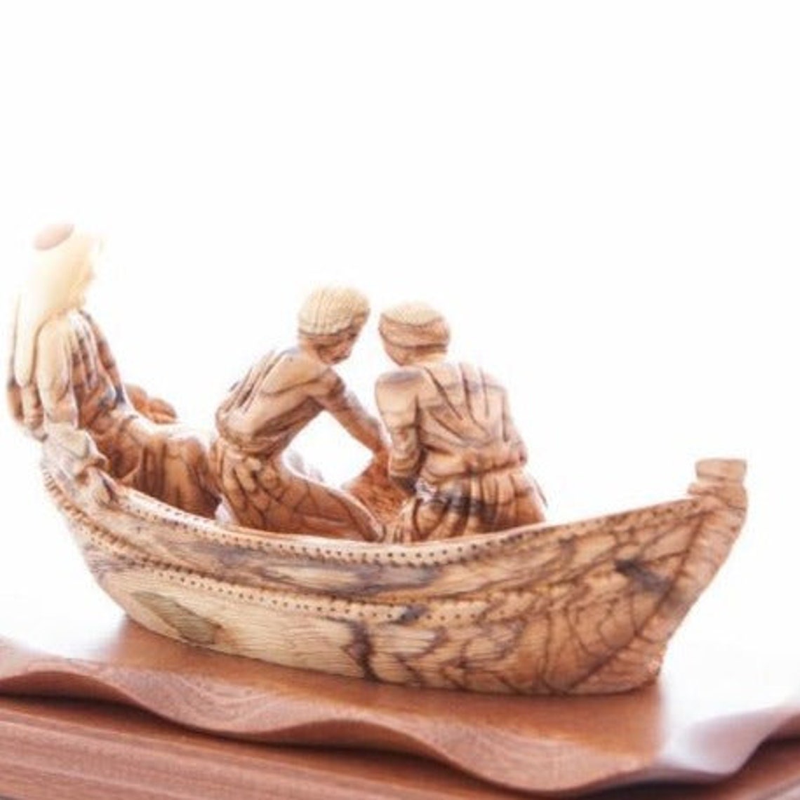 Jesus Christ Miracle of the Fisherman Statue Hand Carved | Etsy