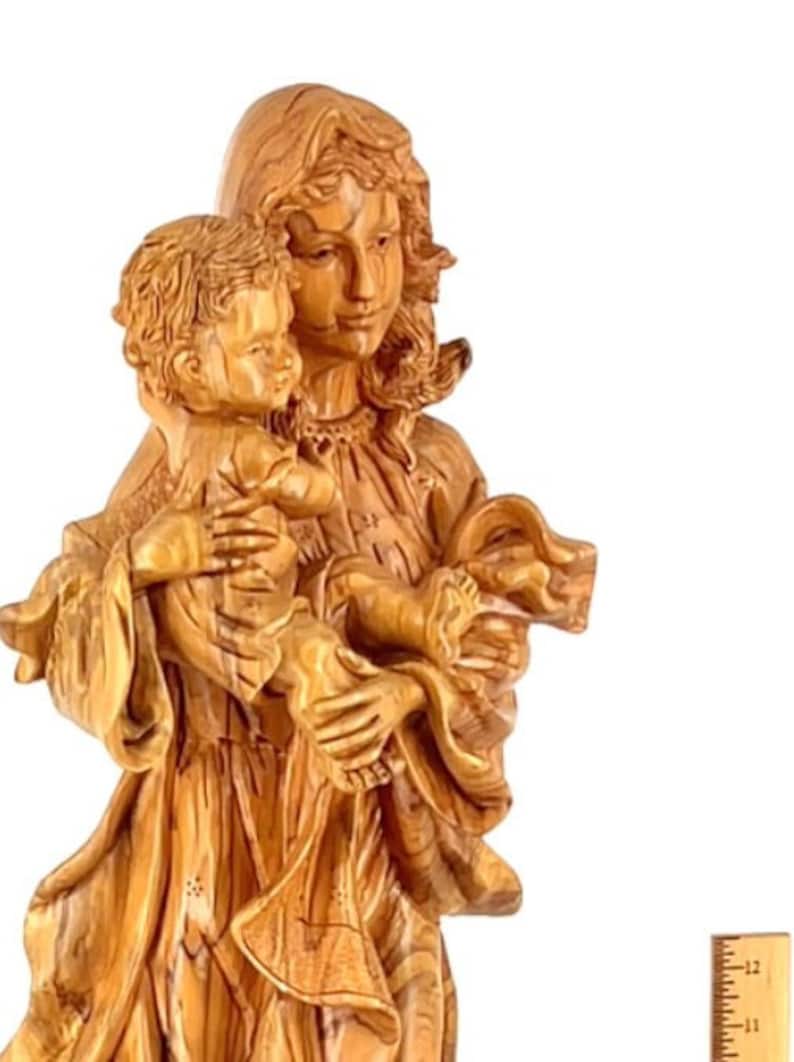 Virgin Mary Holding Jesus, 28 Statue, Catholic Home Decor, Religious ...