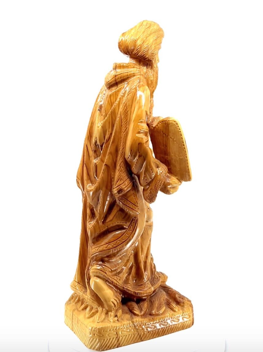 Moses Wooden Masterpiece, 16.5 Holy Land Olive Wood Carving, Made in ...