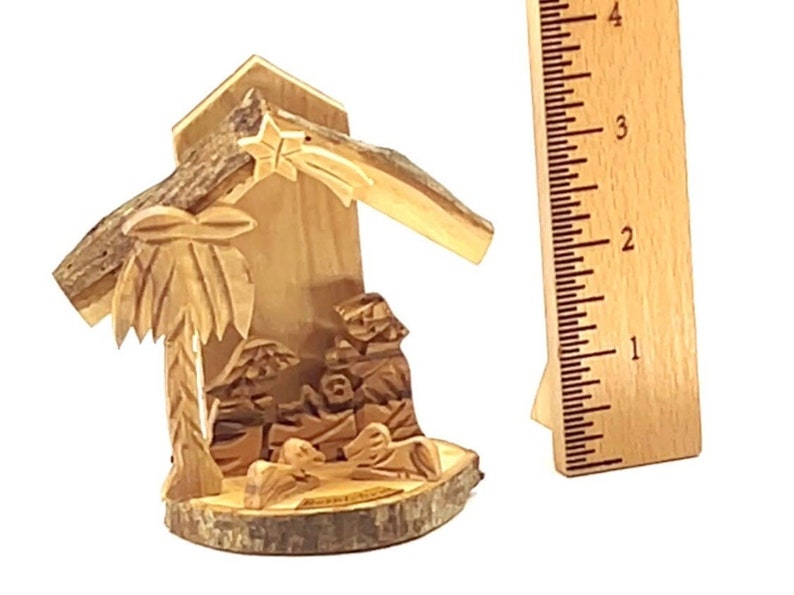 Nativity Scene Christmas Ornament, Hand Carved in Bethlehem From Holy ...