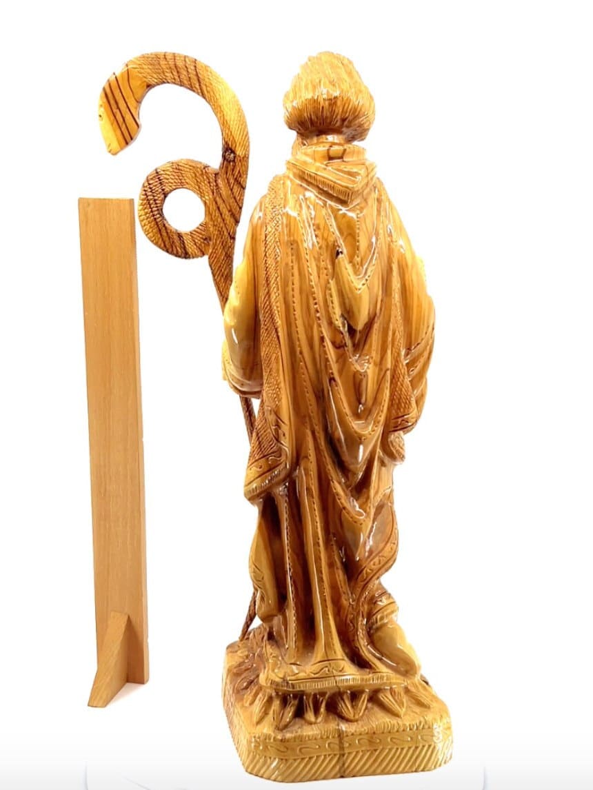 Moses Wooden Masterpiece, 16.5" Holy Land Olive Wood Carving, Made in ...