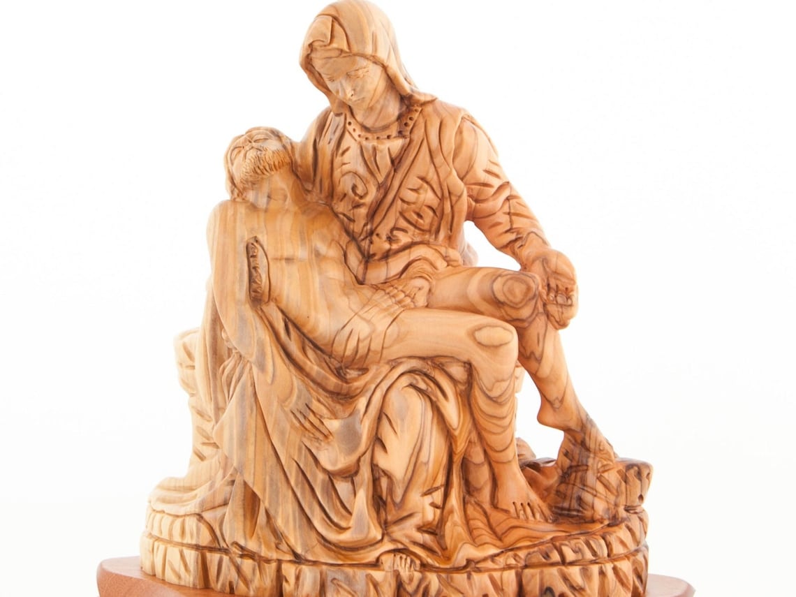 La Pieta Carved Michelangelo Replica Virgin Mary Holding - Etsy