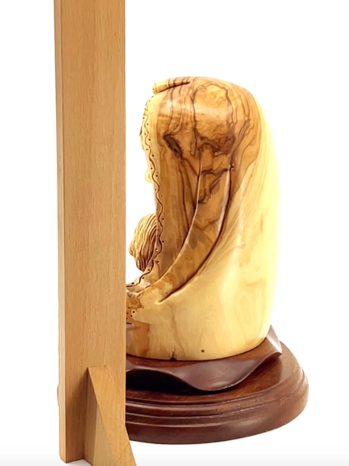 Baby Jesus Sleep, Virgin Mary Bust, Wood Heaved Carved, Christ holy ...