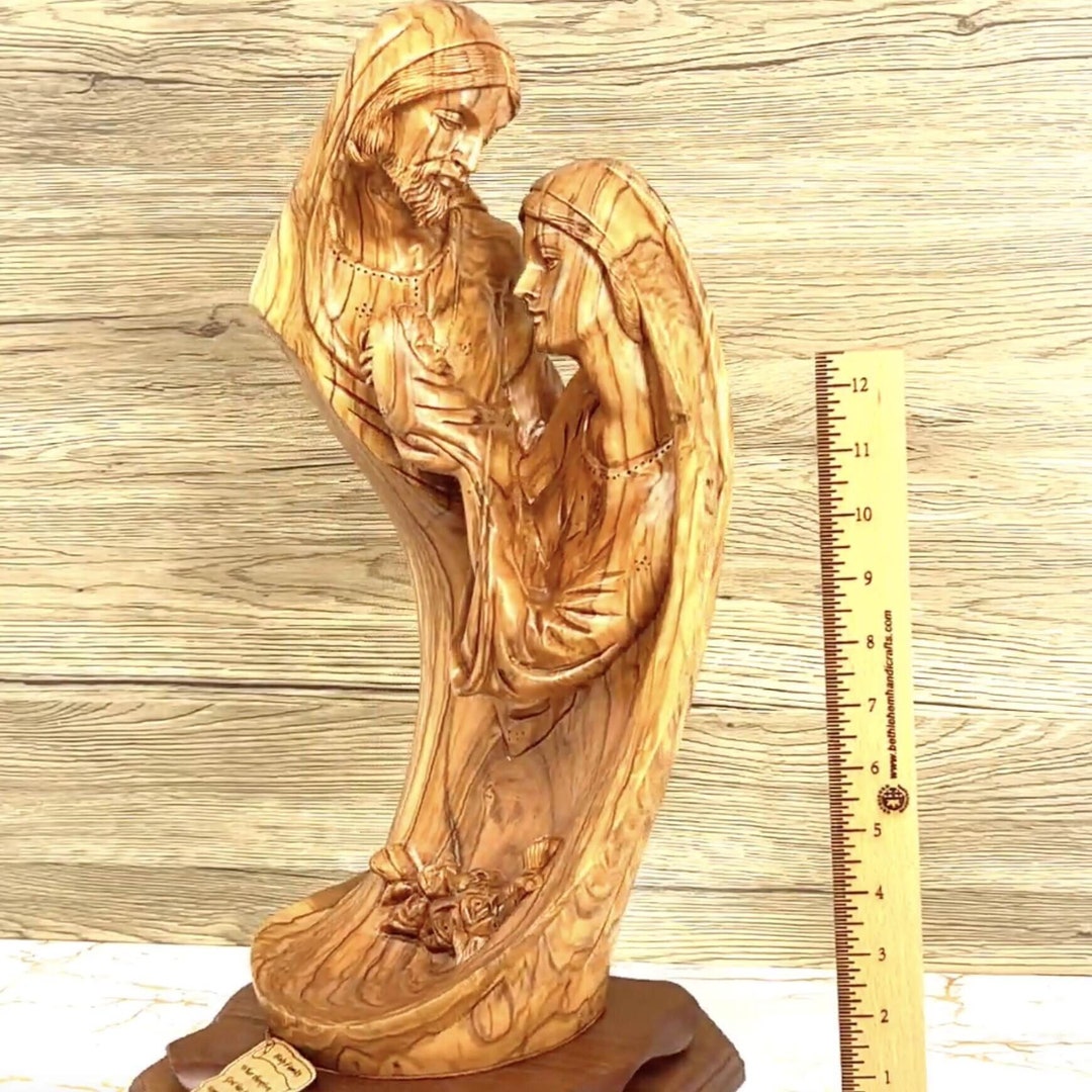Nativity Sculpture With Holy Family, 18" Masterpiece Carving, Hand ...