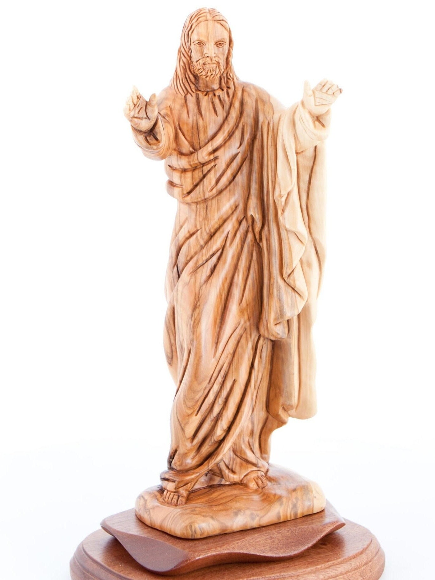Jesus Christ Giving Blessing Statue, Hand Carving, 12.6", Holy Land ...