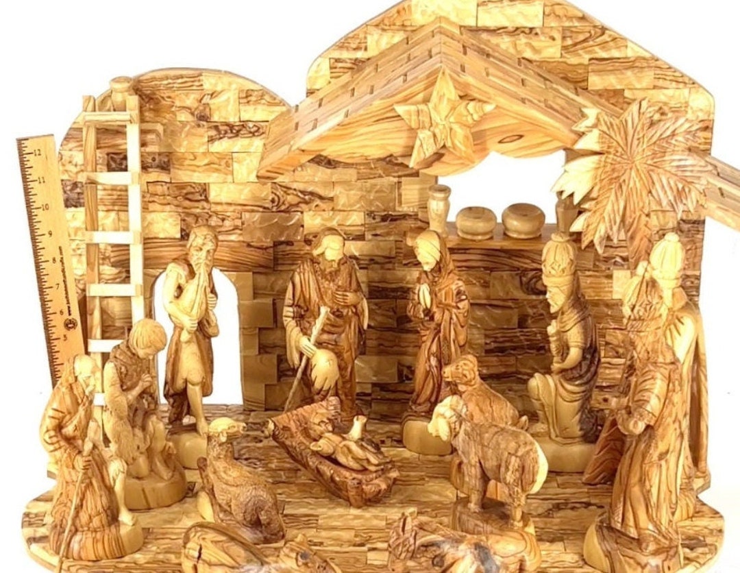 Nativity Scene, Holy Land Olive Wood, Christian Christmas Decor Gift - Etsy
