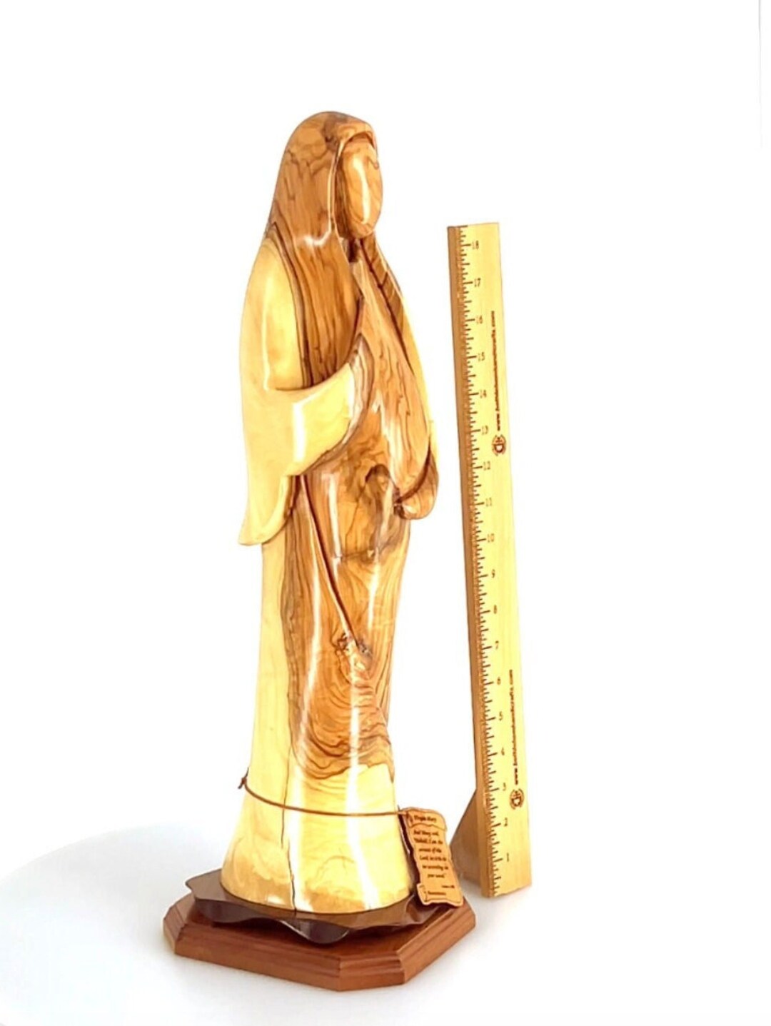 Our Lady of Hope Wooden Statue, 19" Carving, Blessed Mother Pregnant ...
