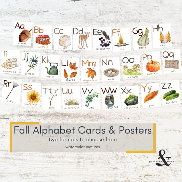 Fall Alphabet - Etsy