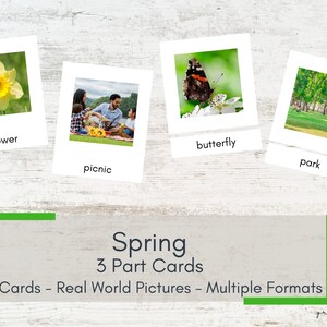 Montessori Cards Real World Pictures Winter Snow 3 Part Cards Printable ...