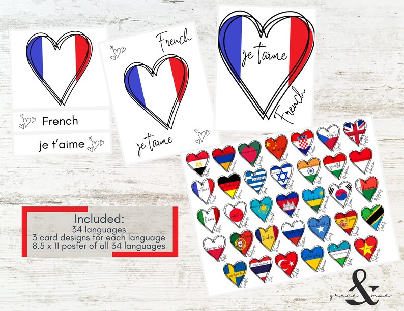 Valentine's Day Love Around the World Cards - I Love You in Foreign ...