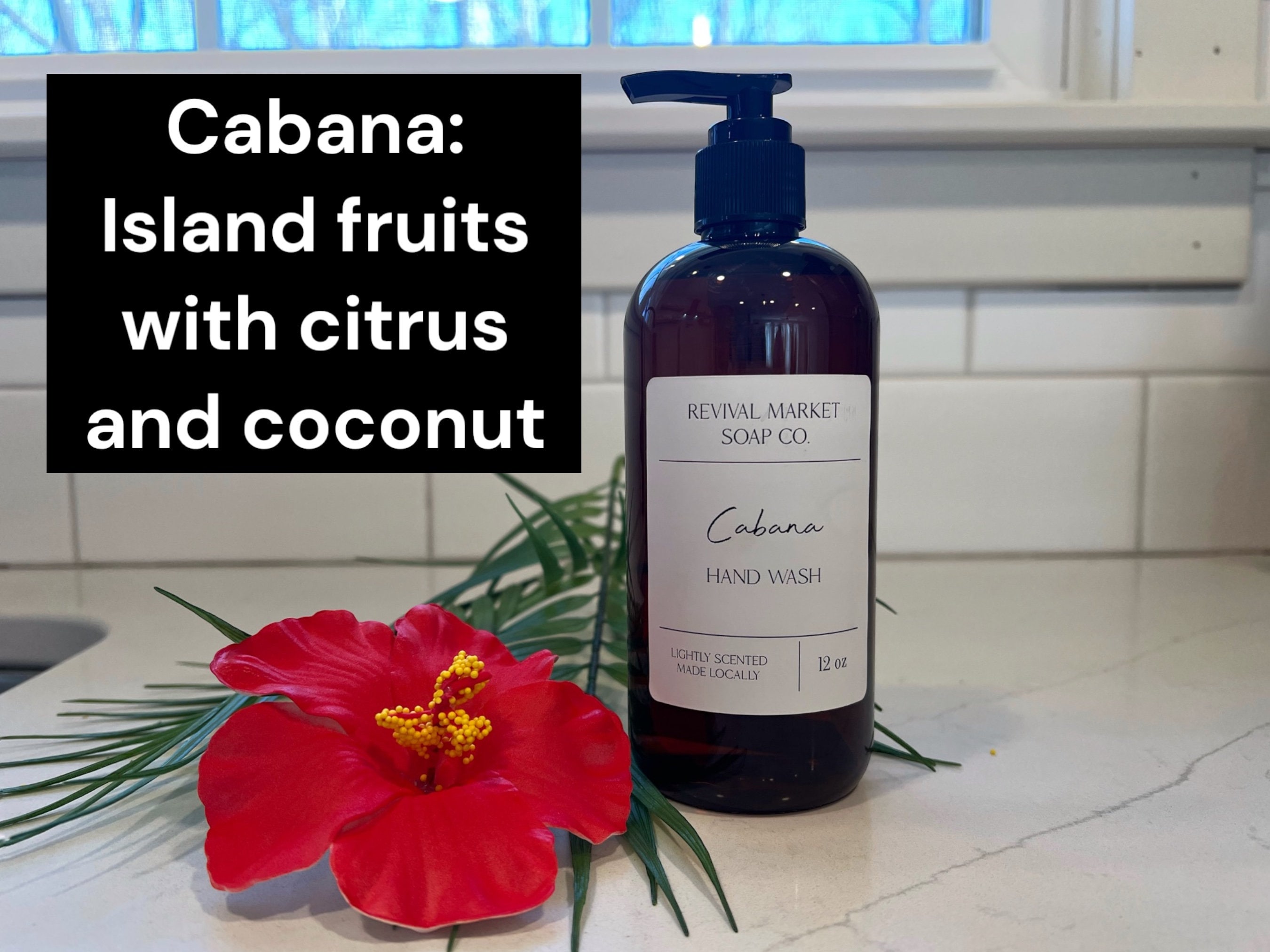 Summer Hand Soap Gift Set, Tropical Scented Liquid Hand Wash, Coconut ...