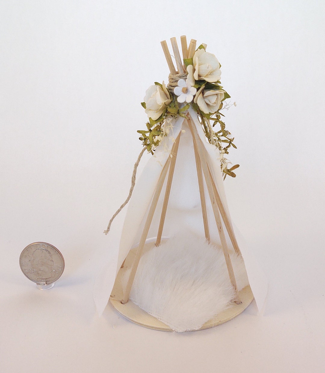 Fairy Garden Tipi - Miniature Teepee - Dollhouse Tent - 1:12 Scale - Etsy