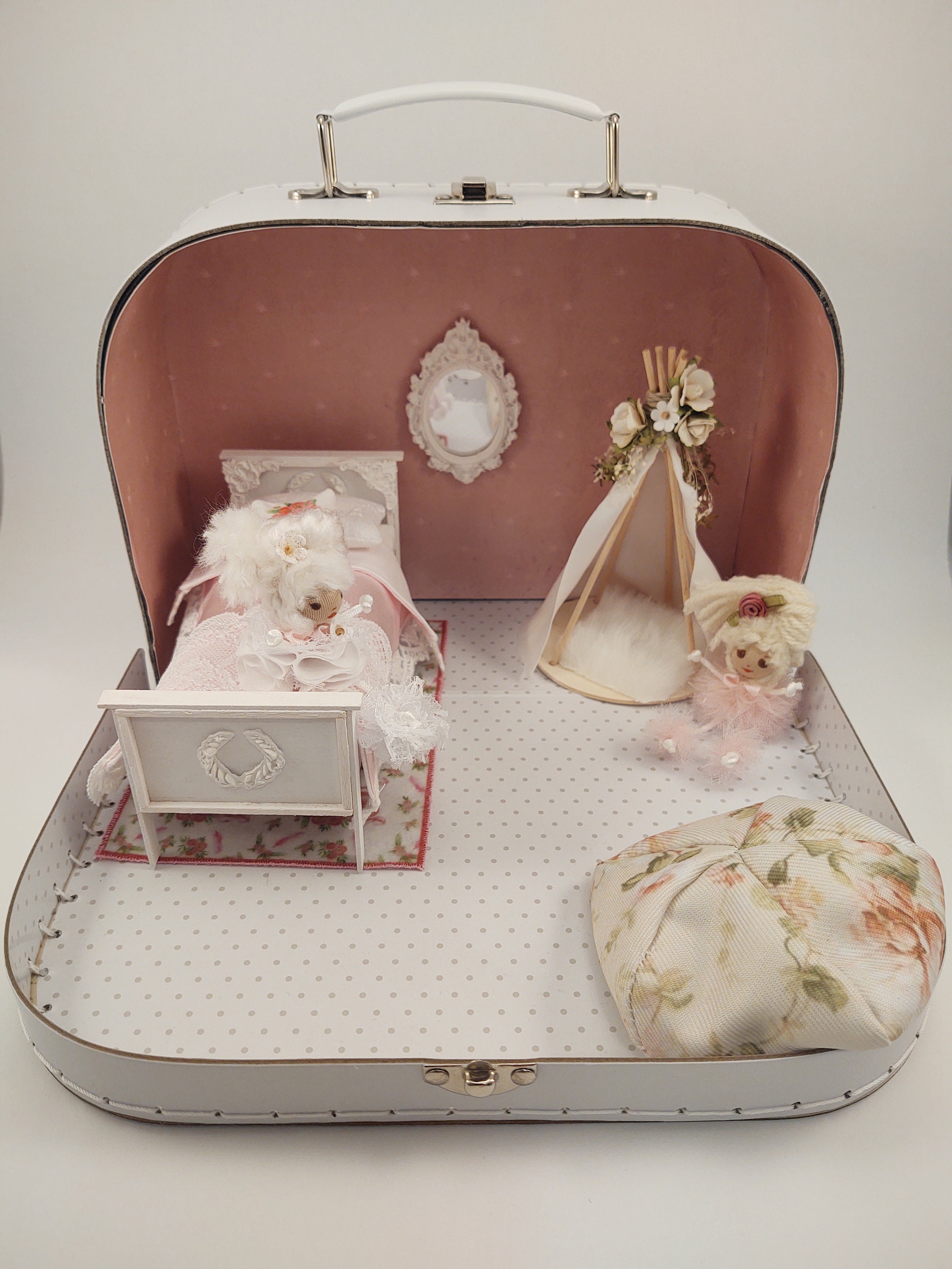 Fairy Garden, Dollhouse Teepee, Miniature Teepee, Dollhouse Tent ...