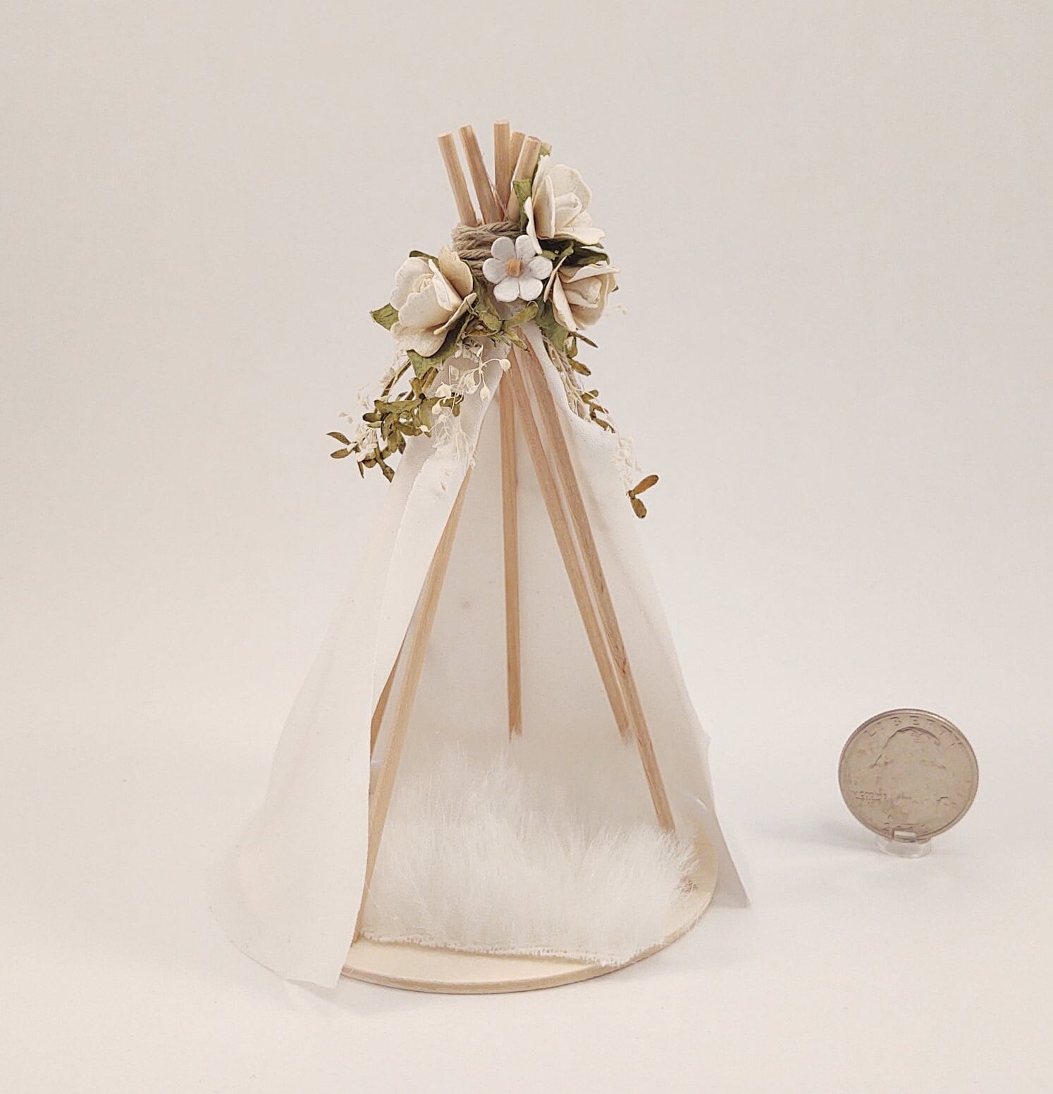 Fairy Garden, Dollhouse Teepee, Miniature Teepee, Dollhouse Tent ...