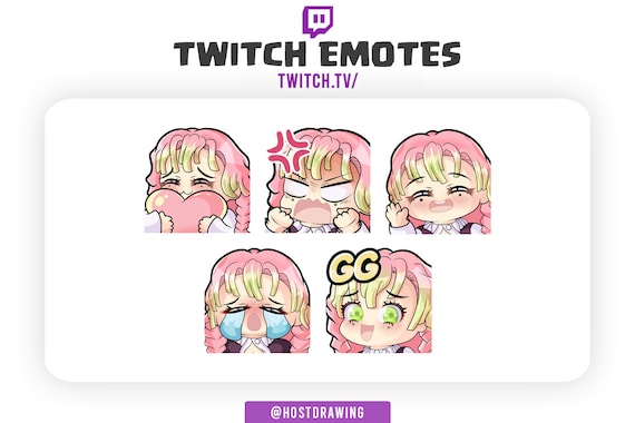 5x Mitsuri Twitch Emotes - Etsy Australia
