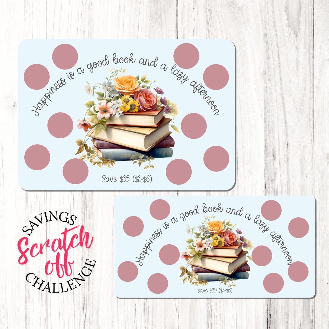 Good Book Scratch off Savings Challenge | A5 & A6 | Save 35 | Low ...