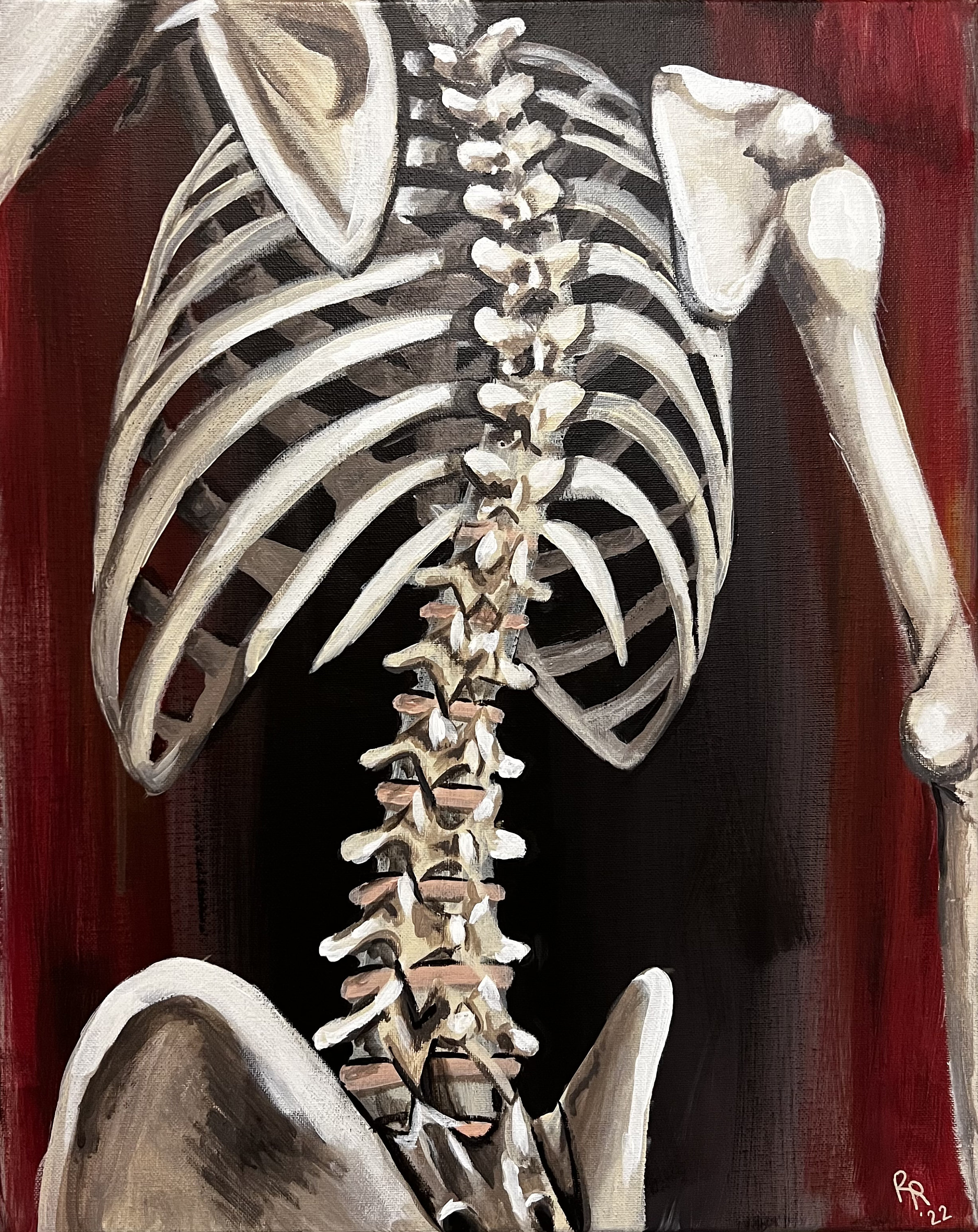 Skeleton Skull Art Creepy Art Gothic Art Gothic Painting Creepy ...