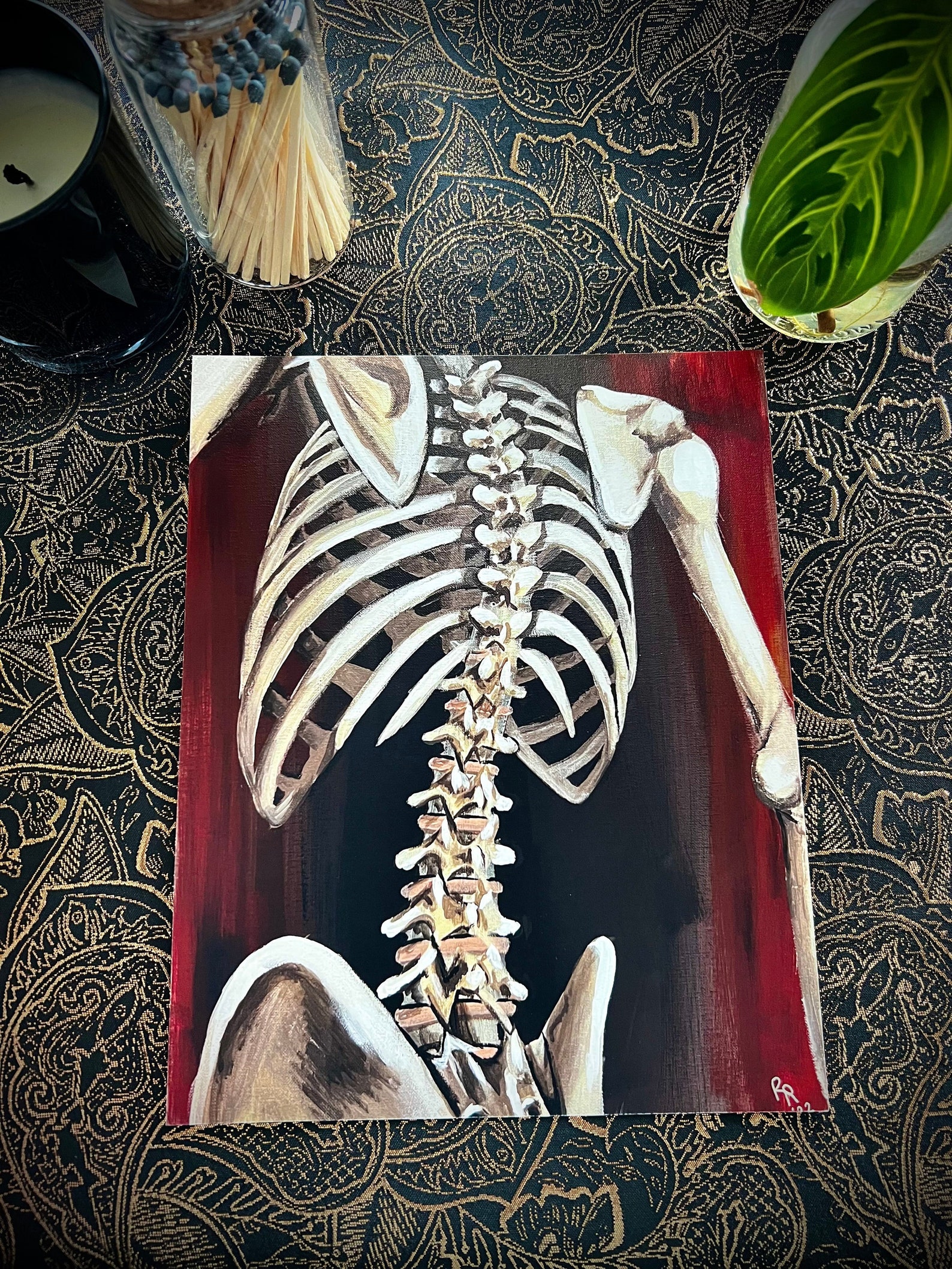 Skeleton Skull Art Creepy Art Gothic Art Gothic Painting Creepy ...