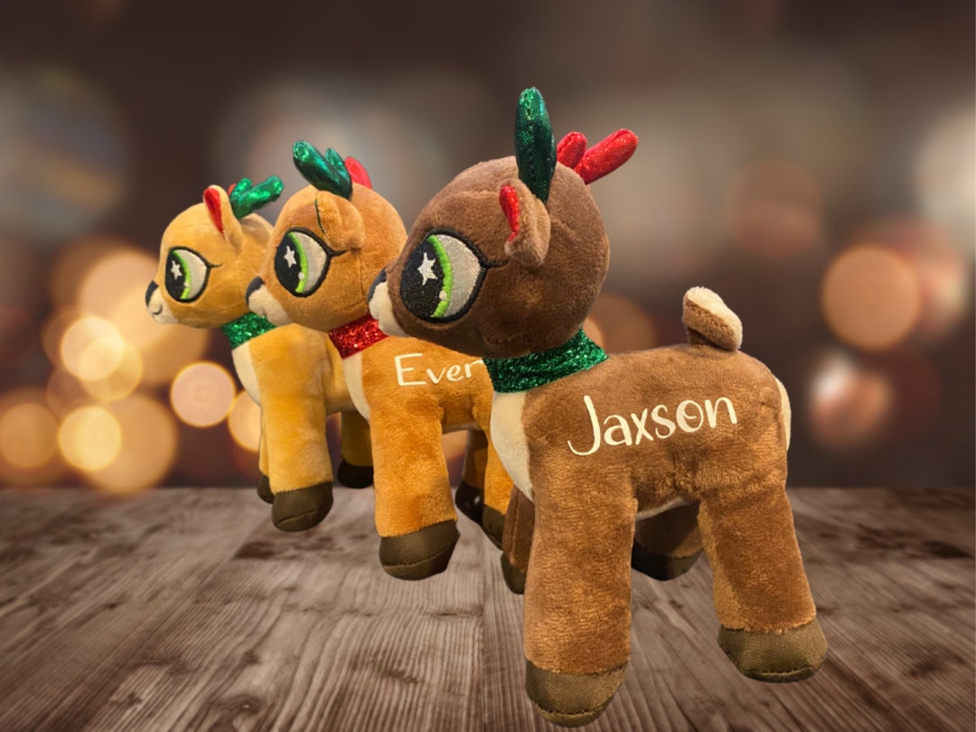 Christmas Personalized Reindeer, Personalized Plush Reindeer, Christmas ...