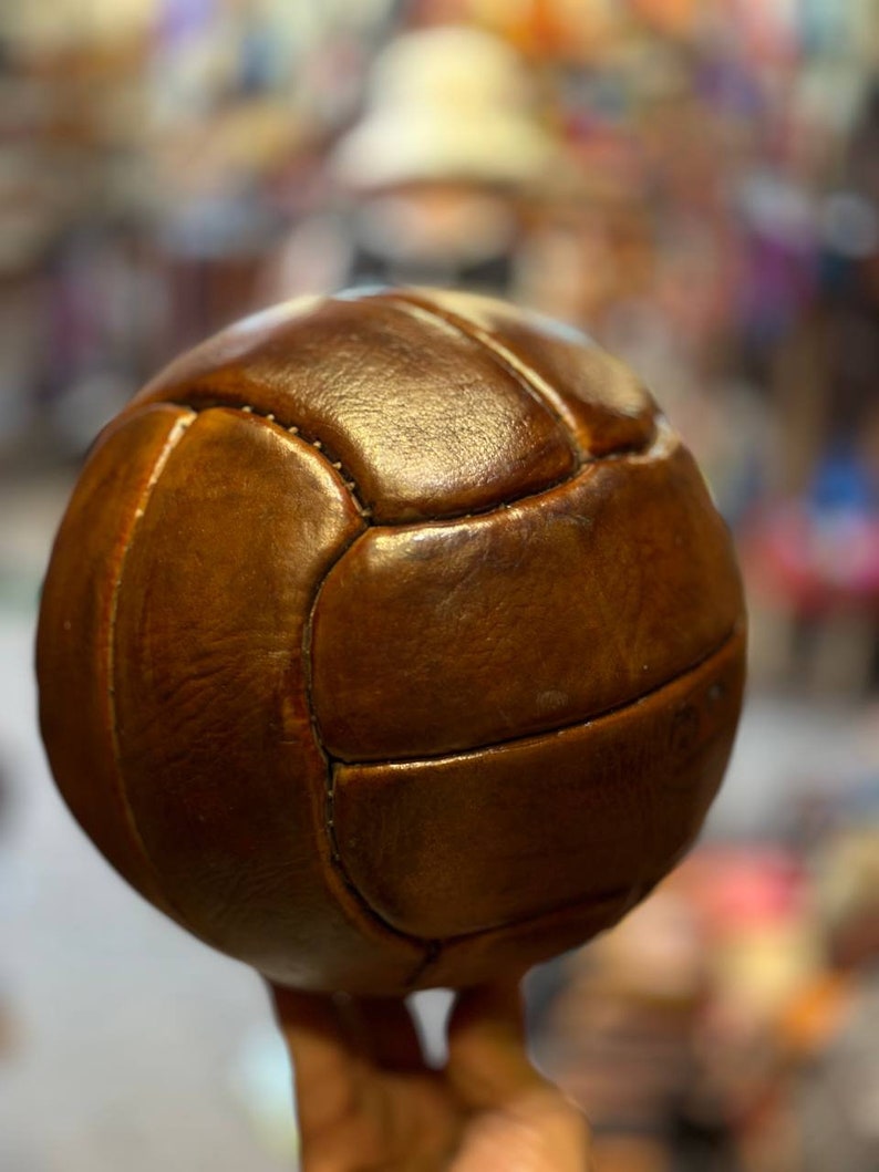 Football and Handball Sport Leather Ball, 100% Cow Leather, Handmade ...