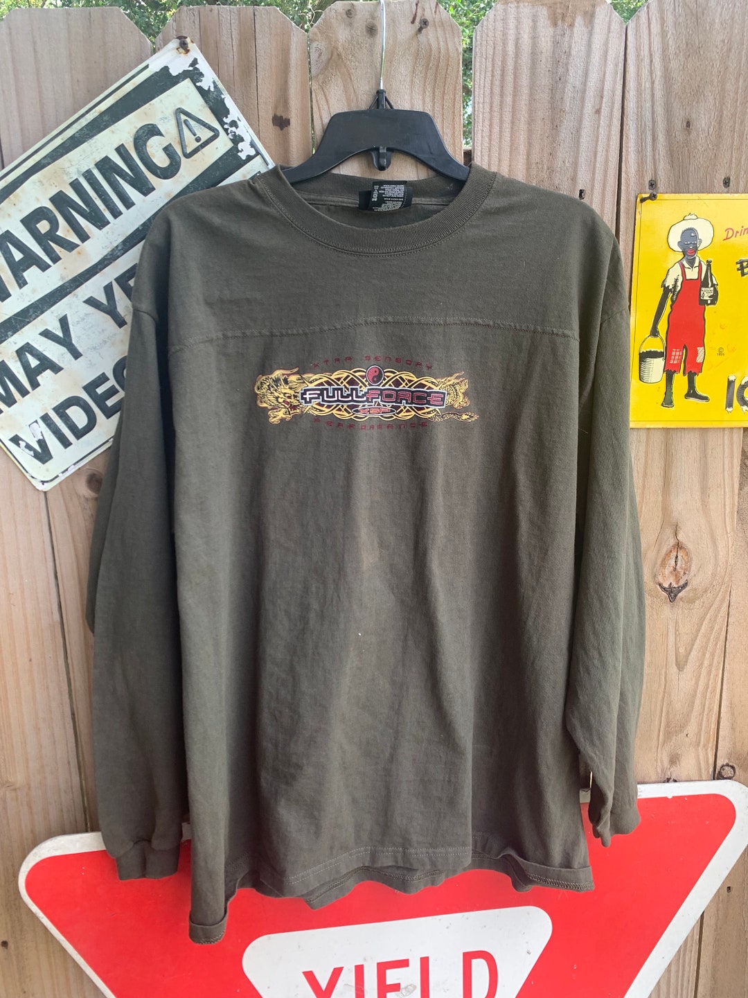 Vintage Y2K Dragon Full Force Boundaries Long Sleeves Shirt Size XL - Etsy