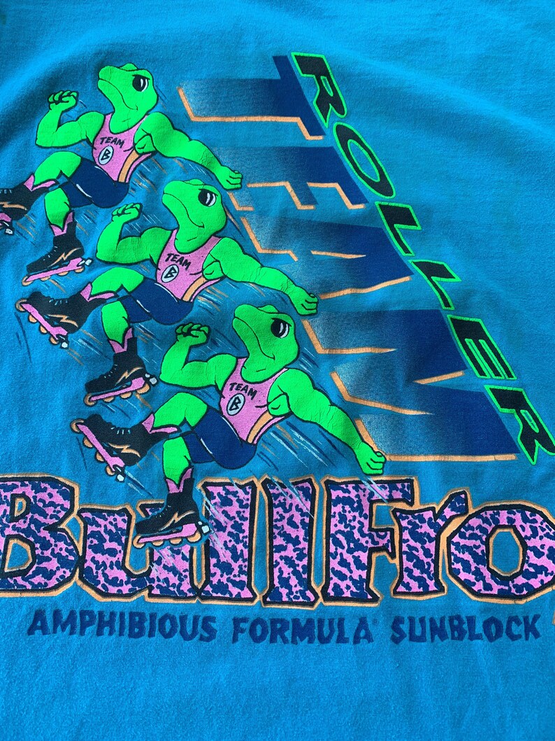 Vintage 90s Rolling Team Bullfrog T-shirt Size L - Etsy
