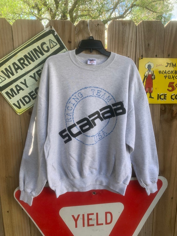 vintage 90s Scarab Racing Team USA Sweatshirt Size 2X - Gem