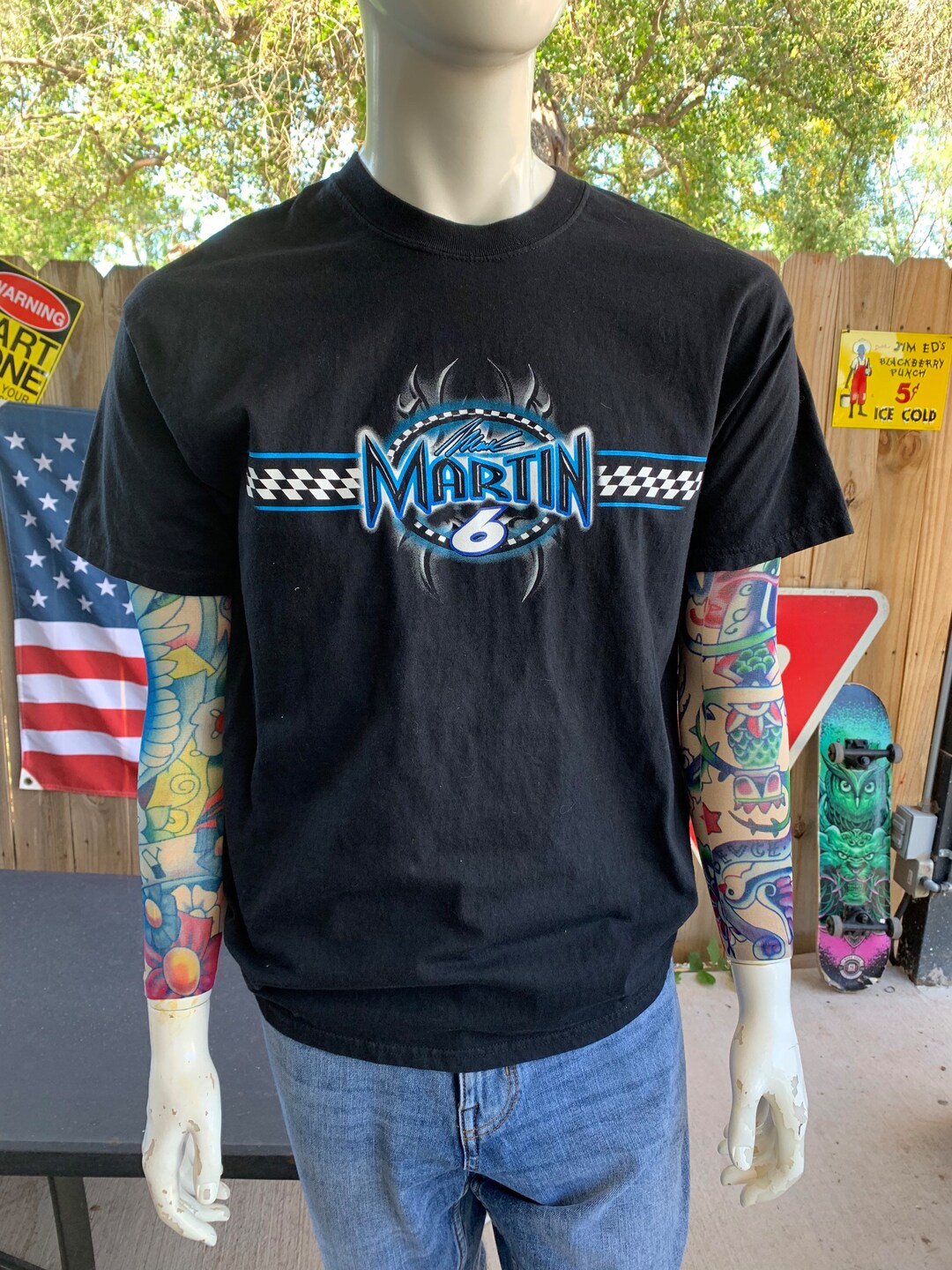 Vintage 00s Mark Martin Number 6 Nascar T-shirt Size L - Etsy