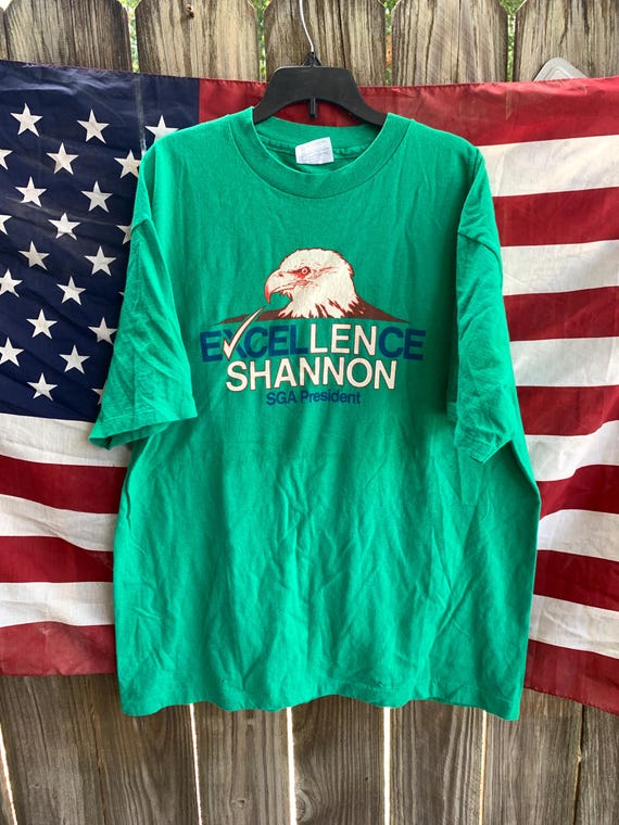 Green 1988 Excellence Shannon SGA President shirt Siz… - Gem