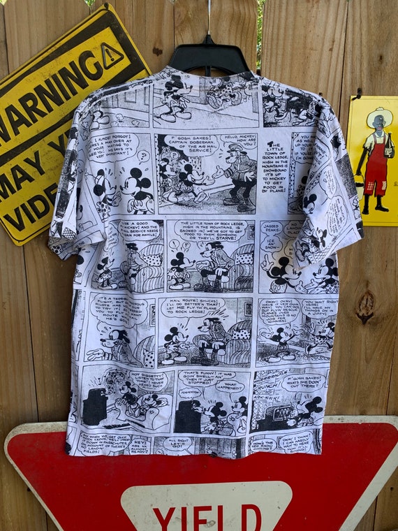 Vintage 90s Mickey Mouse Comic All over print T-shirt… - Gem