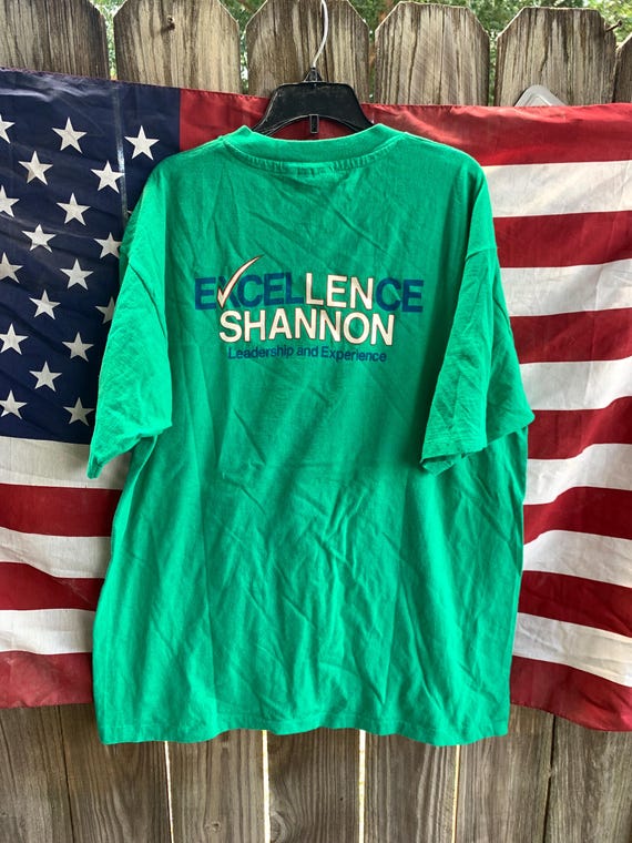 Green 1988 Excellence Shannon SGA President shirt Siz… - Gem