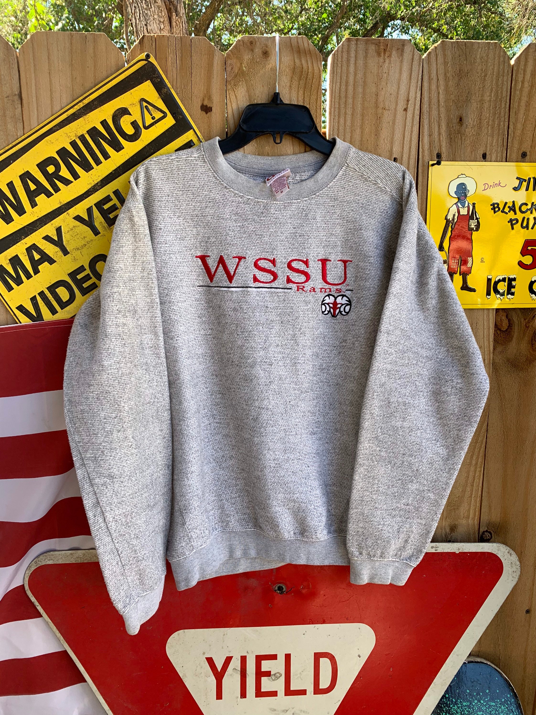 Vintage 90s Winston Salem State University Rams Embroidered Sweatshirt ...