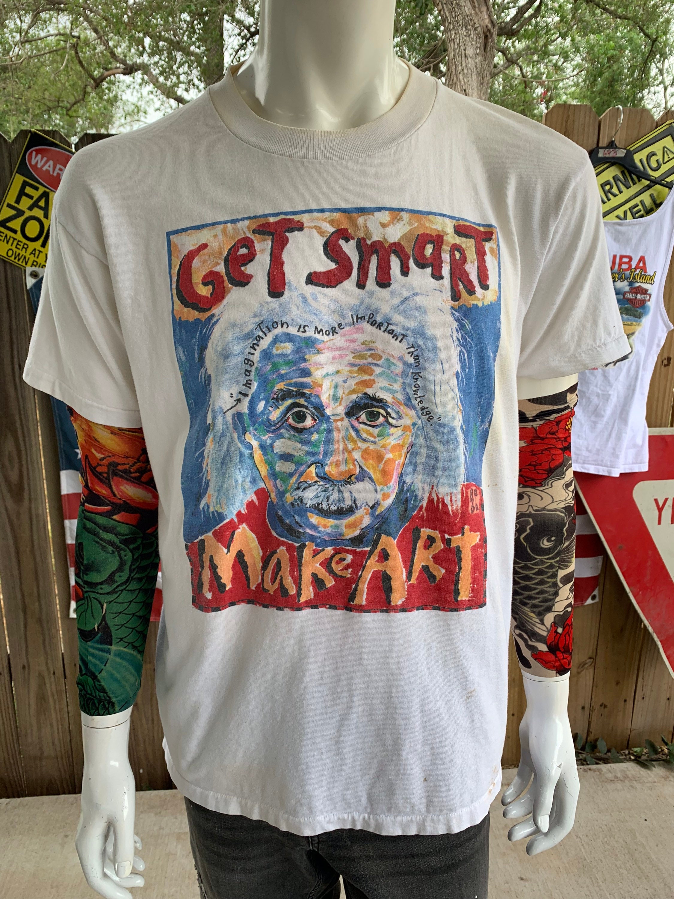 Vintage 90s Fred Babb Albert Einstein Art T-shirt Size Large Vintage 90s Fred Babb Albert Einstein Art T-shirt Size Large