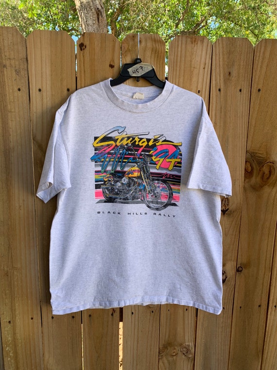 Vintage 1994 Sturgis Black Hills Rally T-shirt Size X… - Gem