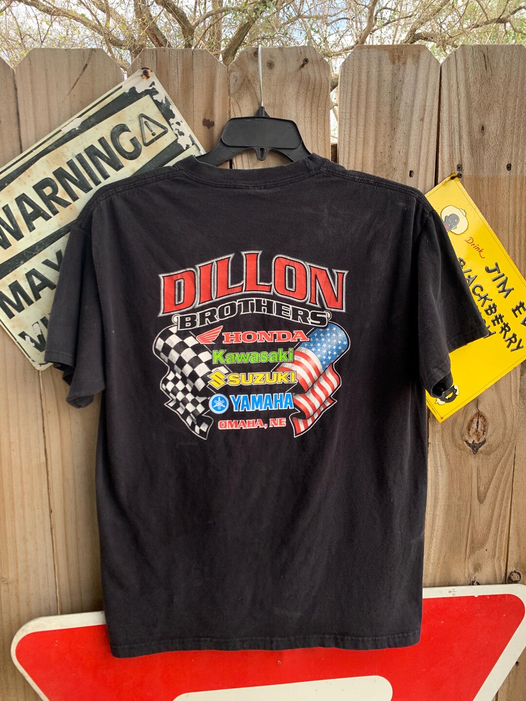 Dillon Brothers Racing T-shirt, Black With Multi-coloured Graphics Size ...