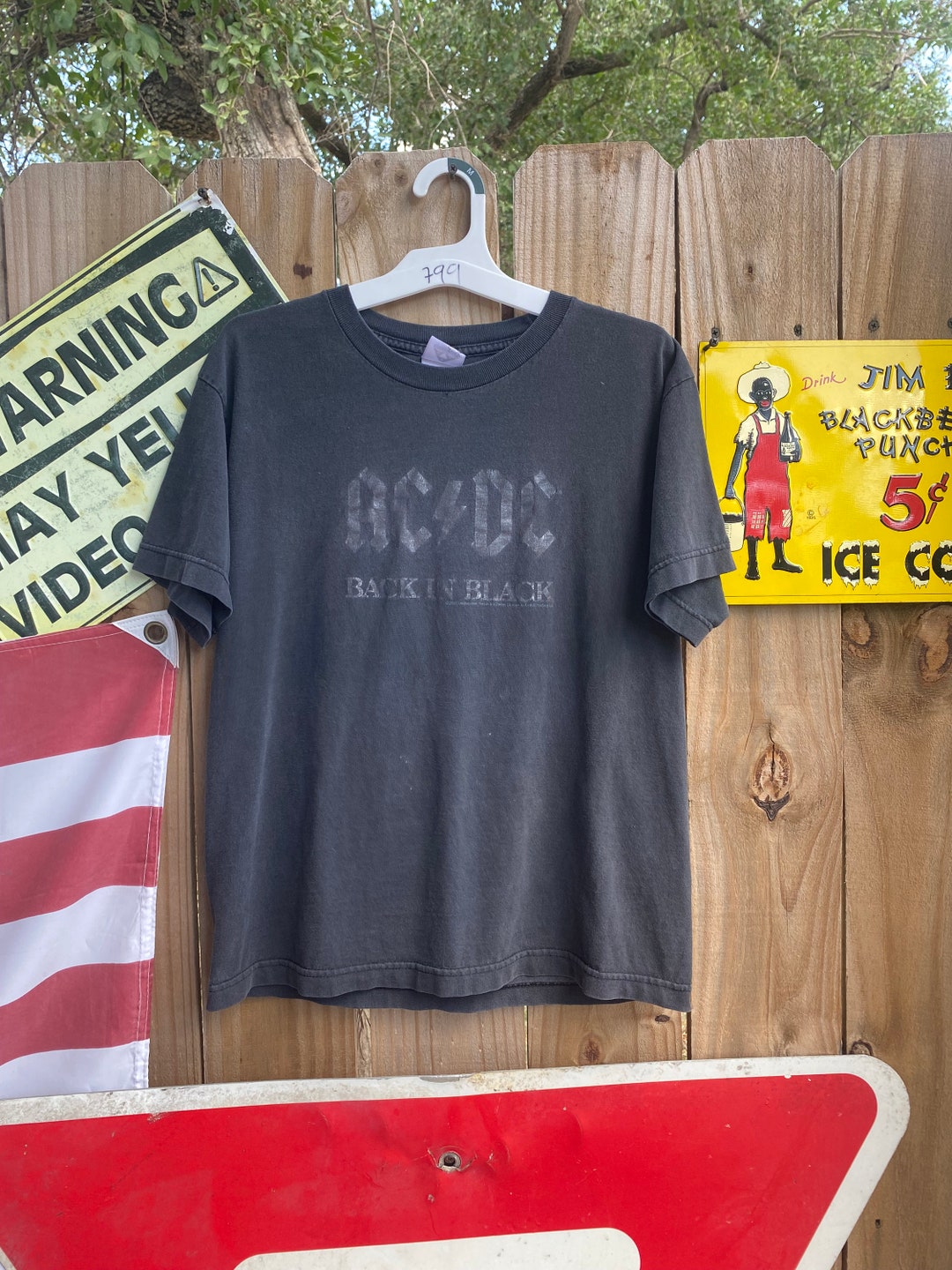 Vintage 00s AC/DC Back in Black T-shirt - Fits Adult Size S - Etsy