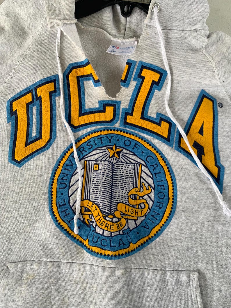 Vintage 80s UCLA the University of California Hoodie Size XL Runs ...