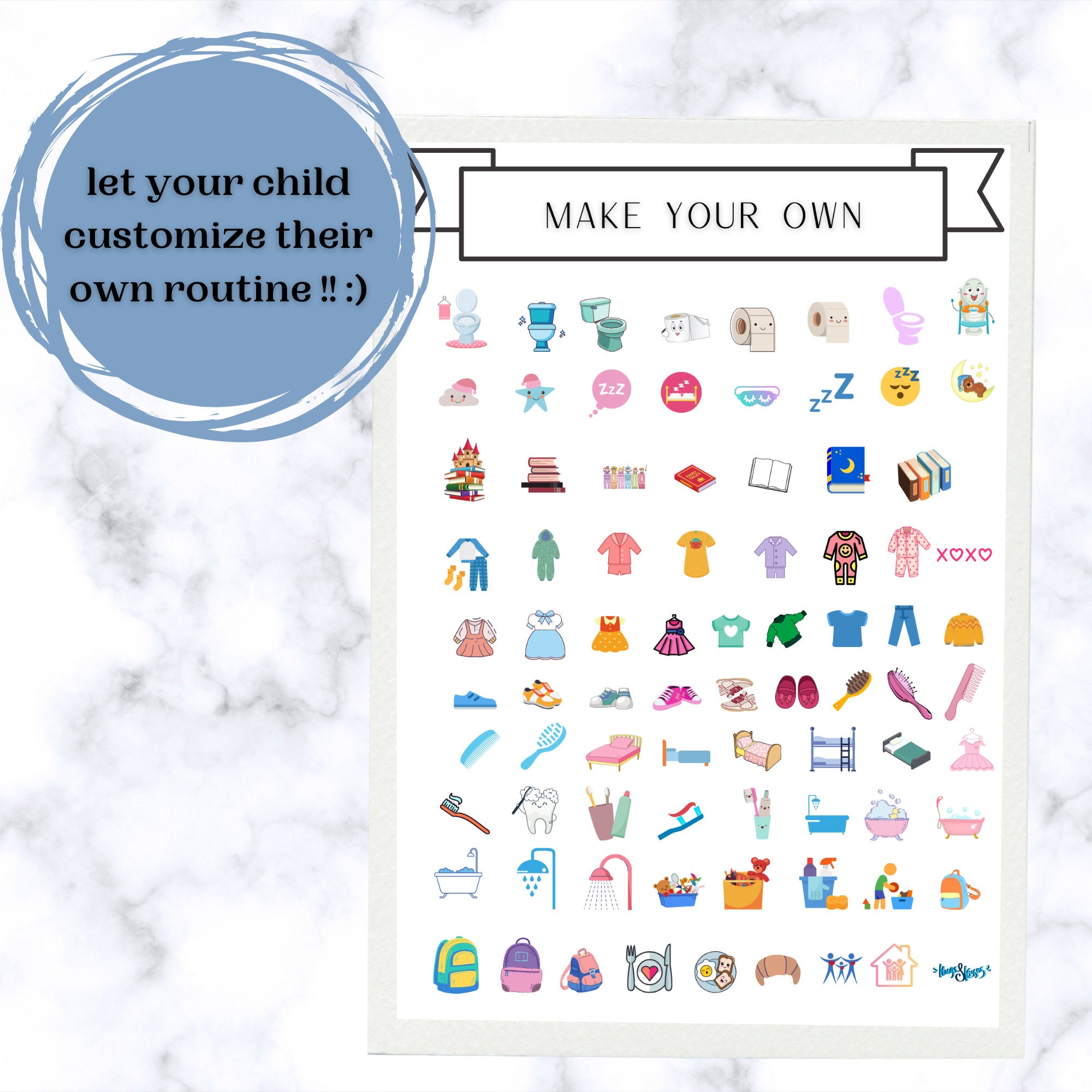 Editable KIDS BOYS Morning / Night Routine Template, Printable ...