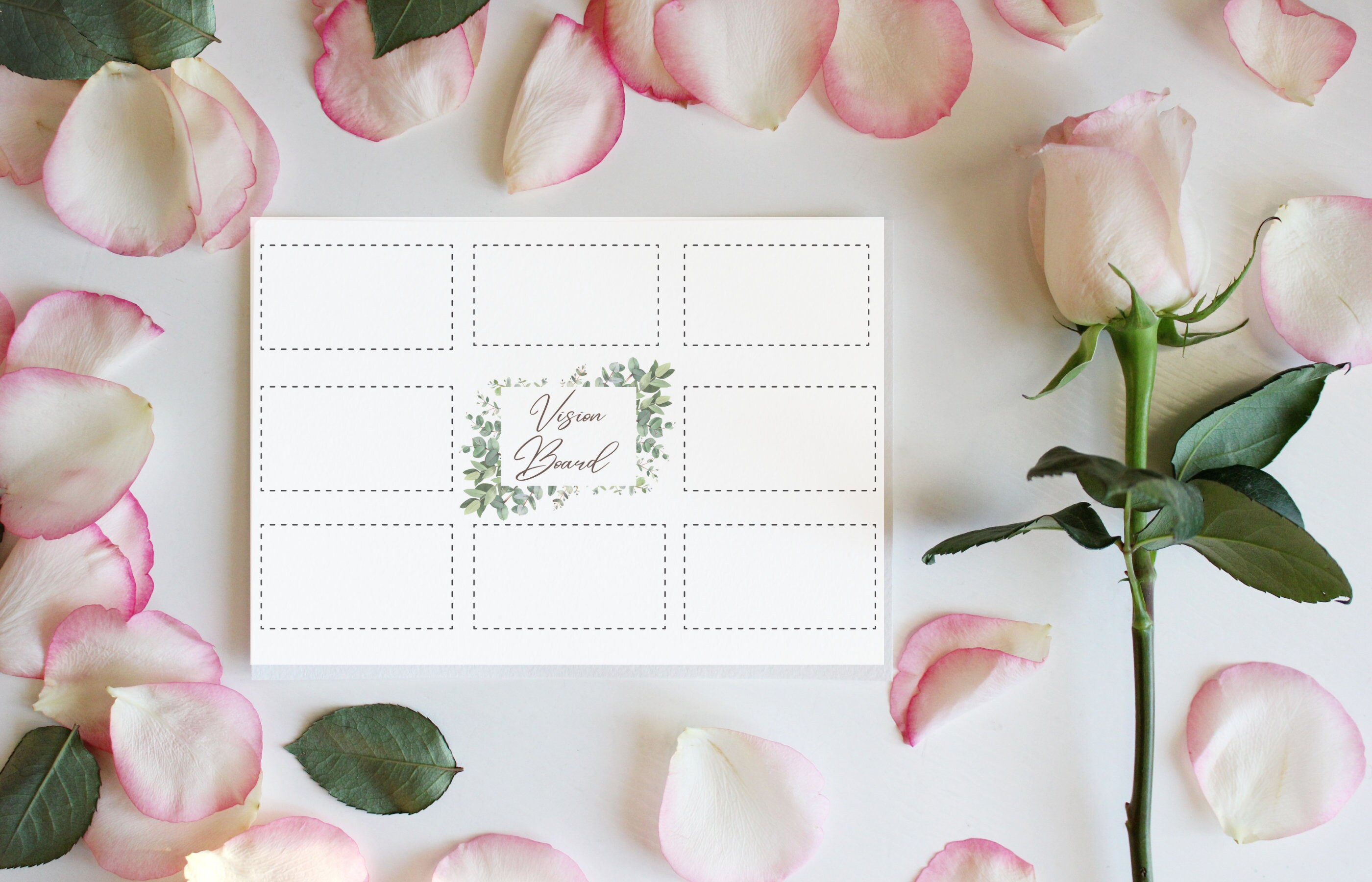 Minimalist Printable Vision Board Template,printable Dream Board,simple ...
