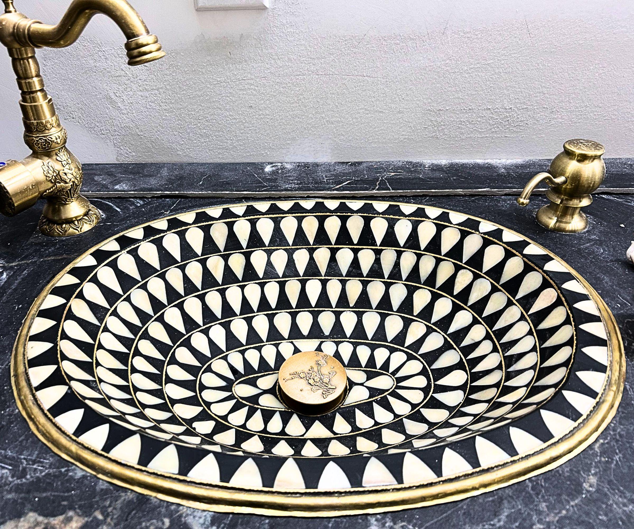 Original Water Drop Sink Crafted From Unlacquered Brass With Resin ...